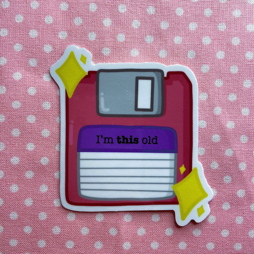 Floppy Disc i'm THIS Old Sticker - Etsy