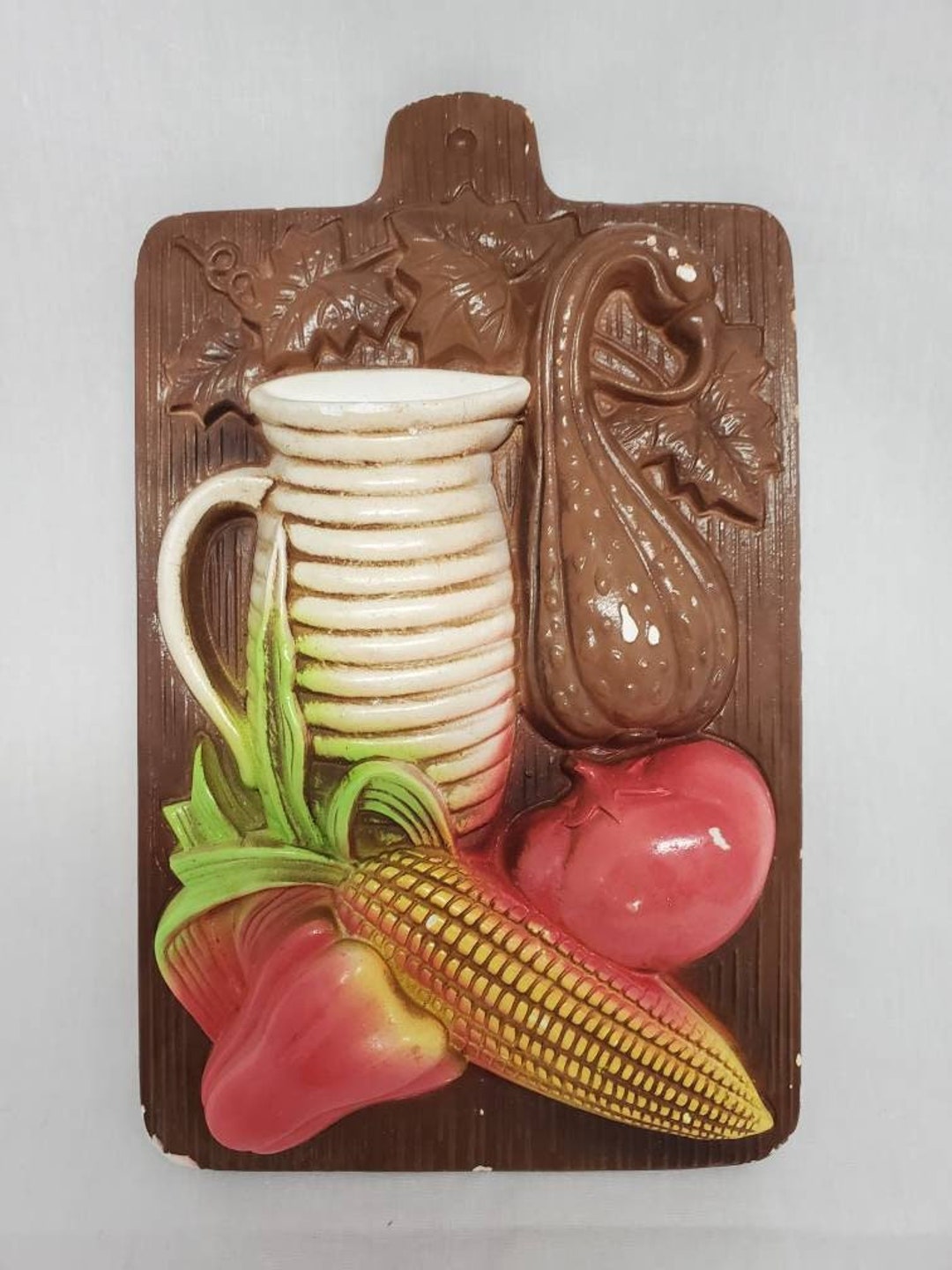 Vintage Chalkware Plaster Harvest Squash, Corn, Pitcher, Vegetables - Etsy