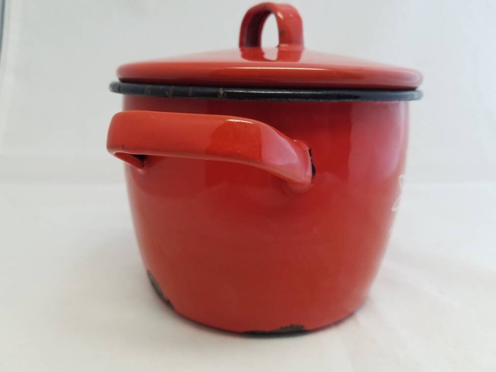 Vintage Red Emaille Country Kochtopf Dutch Oven Emaille Kochgeschirr ...