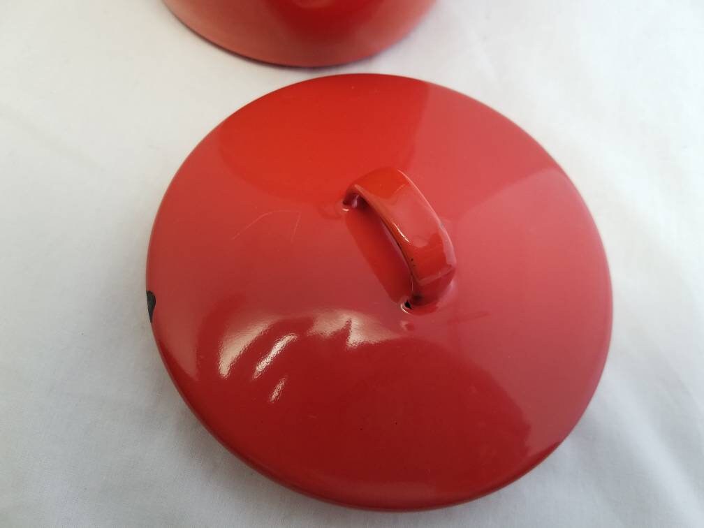 Vintage Red Emaille Country Kochtopf Dutch Oven Emaille Kochgeschirr ...