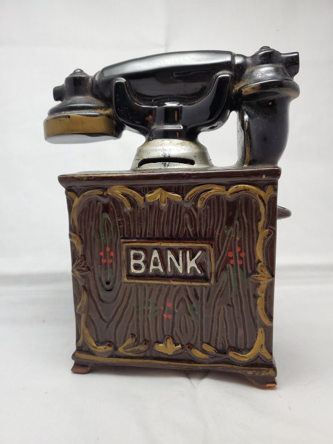 Vintage Ceramic Telephone Coin Piggy Bank Decor - Etsy