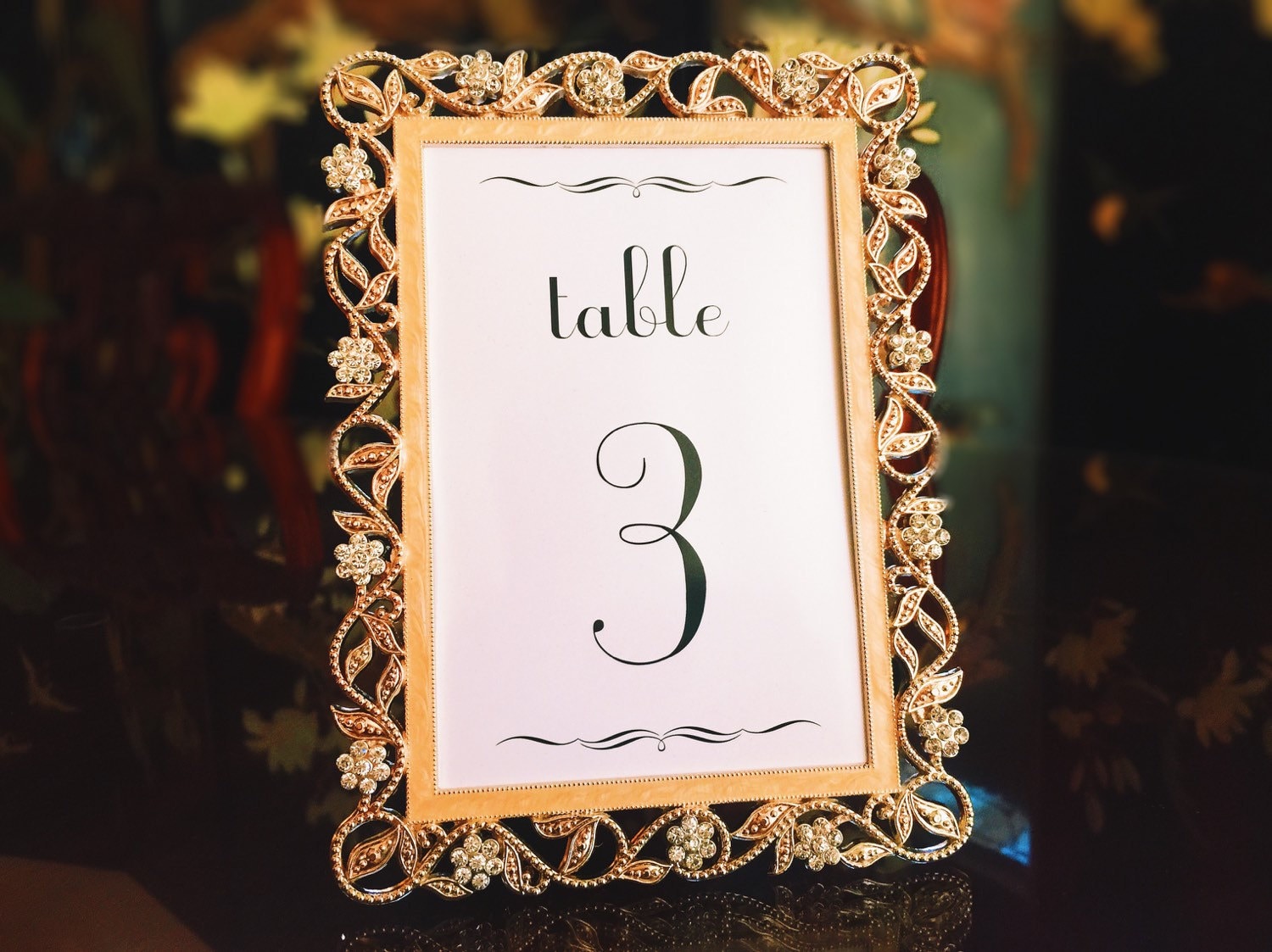 INSTANT DOWNLOAD: Elegant Wedding Reception Table Numbers (set 1 - 40 ...