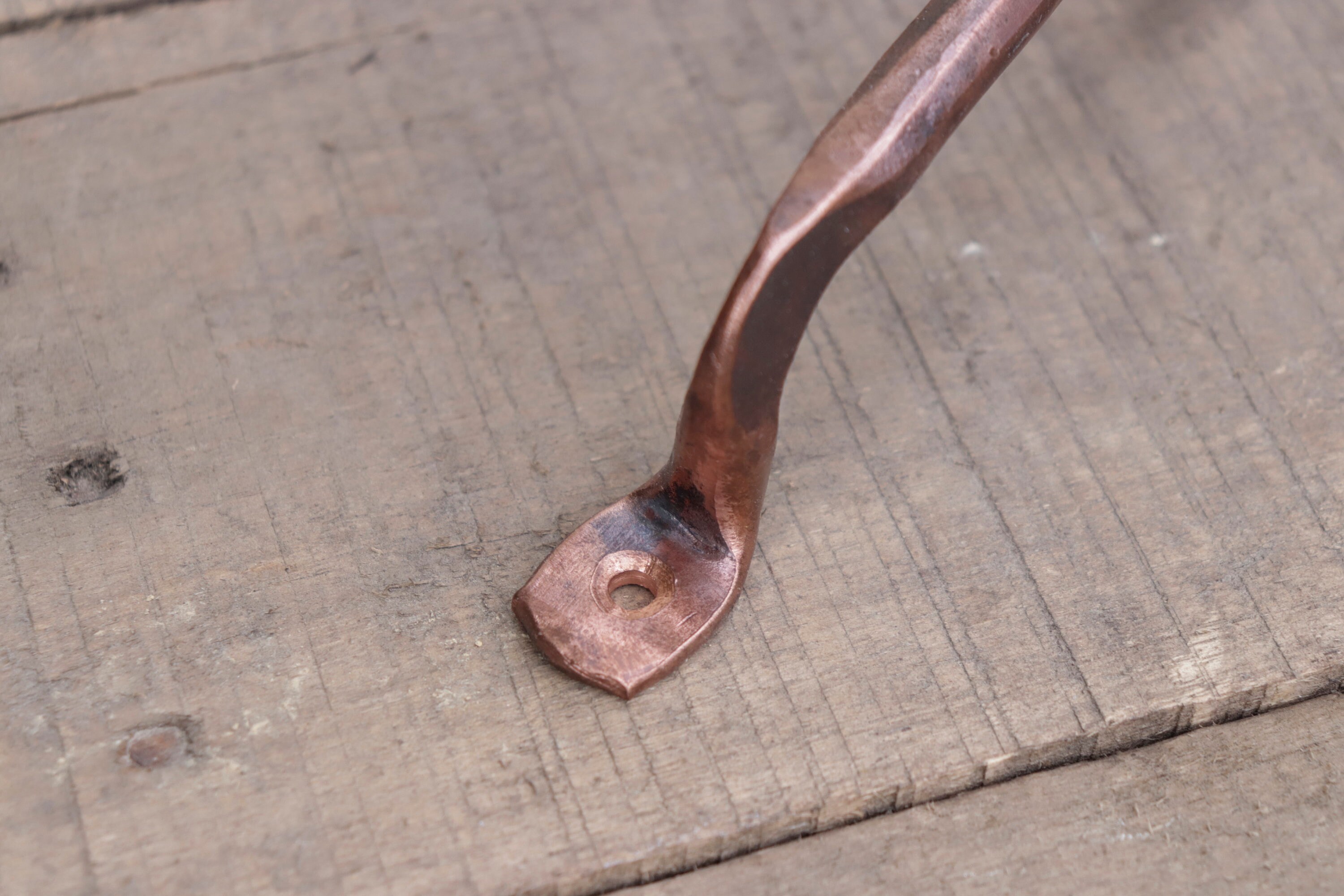 Solid Copper Hand Forged Rustic Farmhouse Steel Handles / Drawer Pulls ...