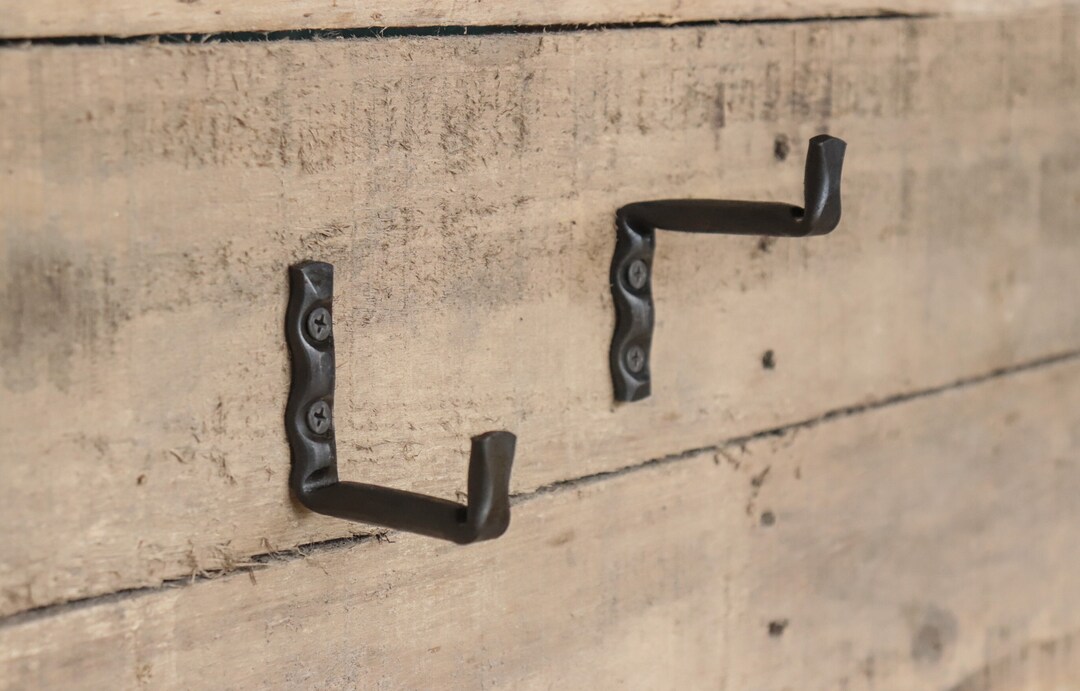 Hand Forged J / L Hook Coat Hook Towel Hook Farmhouse Rustic Swaged ...