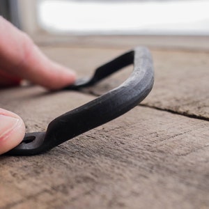 Hand Forged Rustic Farmhouse Bent Steel Tray Handles / Drawer Pulls ...