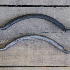 Hand Forged Rustic Farmhouse Steel Curved Handles / Drawer Pulls / DIY ...
