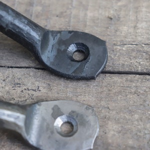 Hand Forged Rustic Farmhouse Steel Curved Handles / Drawer Pulls / DIY ...