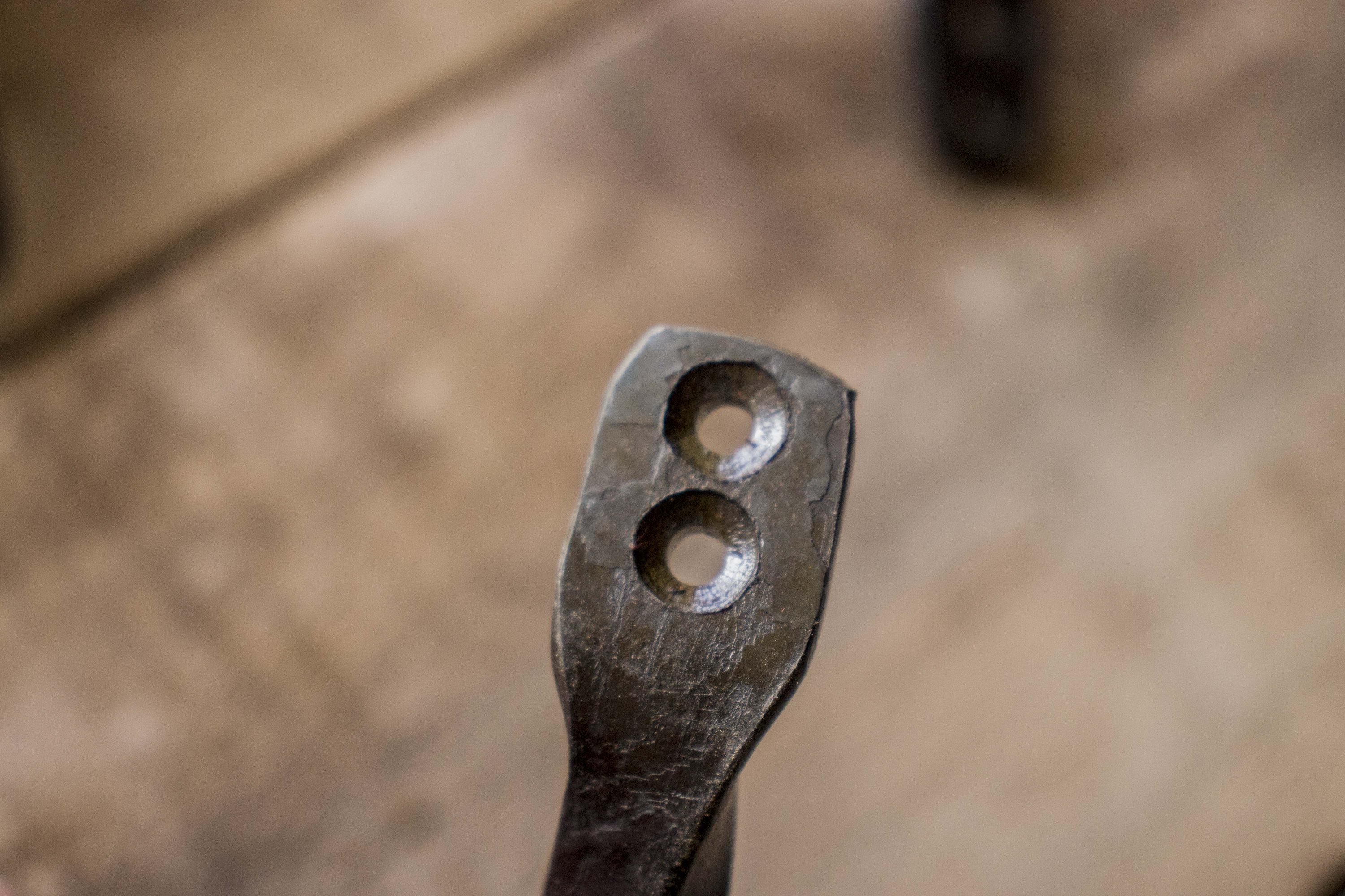 Hand Forged Rustic Hammered Farmhouse Bent Steel Tray Handles / Drawer ...