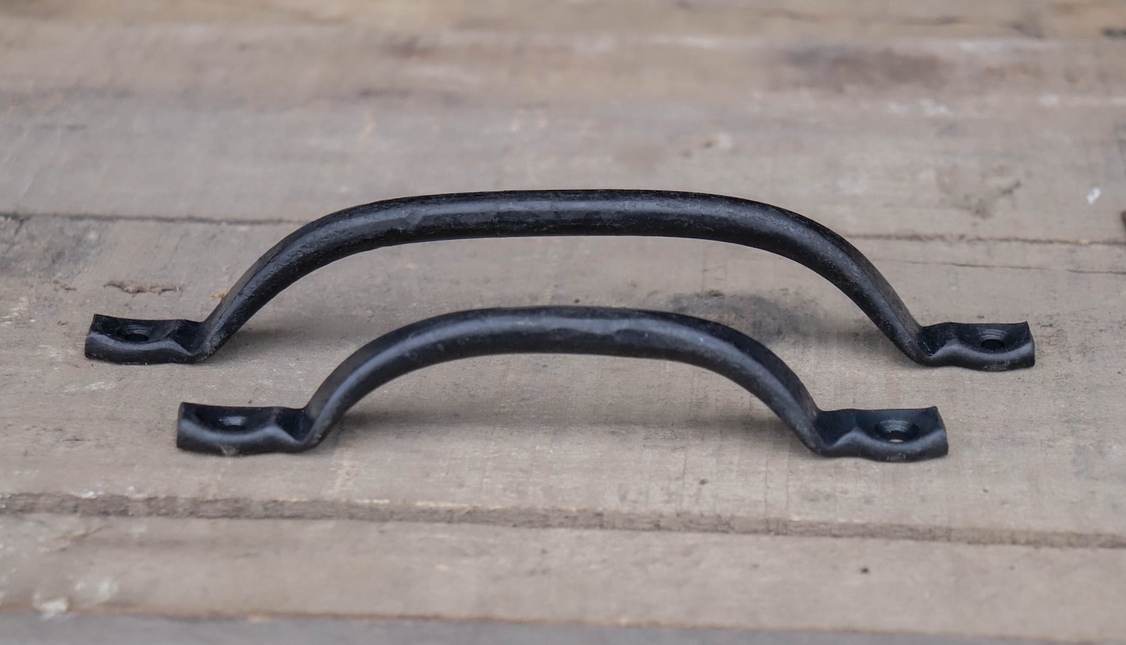 Hand Forged Rustic Farmhouse Steel Elegant Curved Handles / Drawer ...