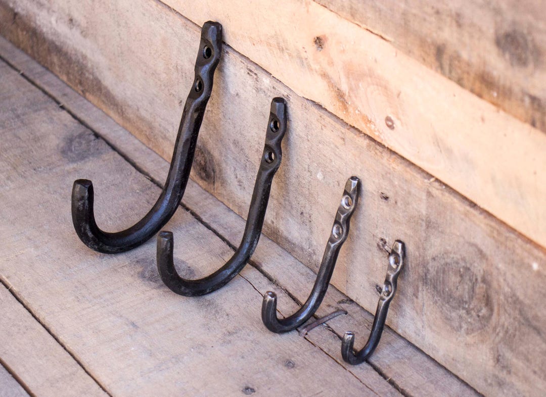 Hand Forged Wall Hook Rustic Farmhouse Cabin Natural Gun Hook - Etsy