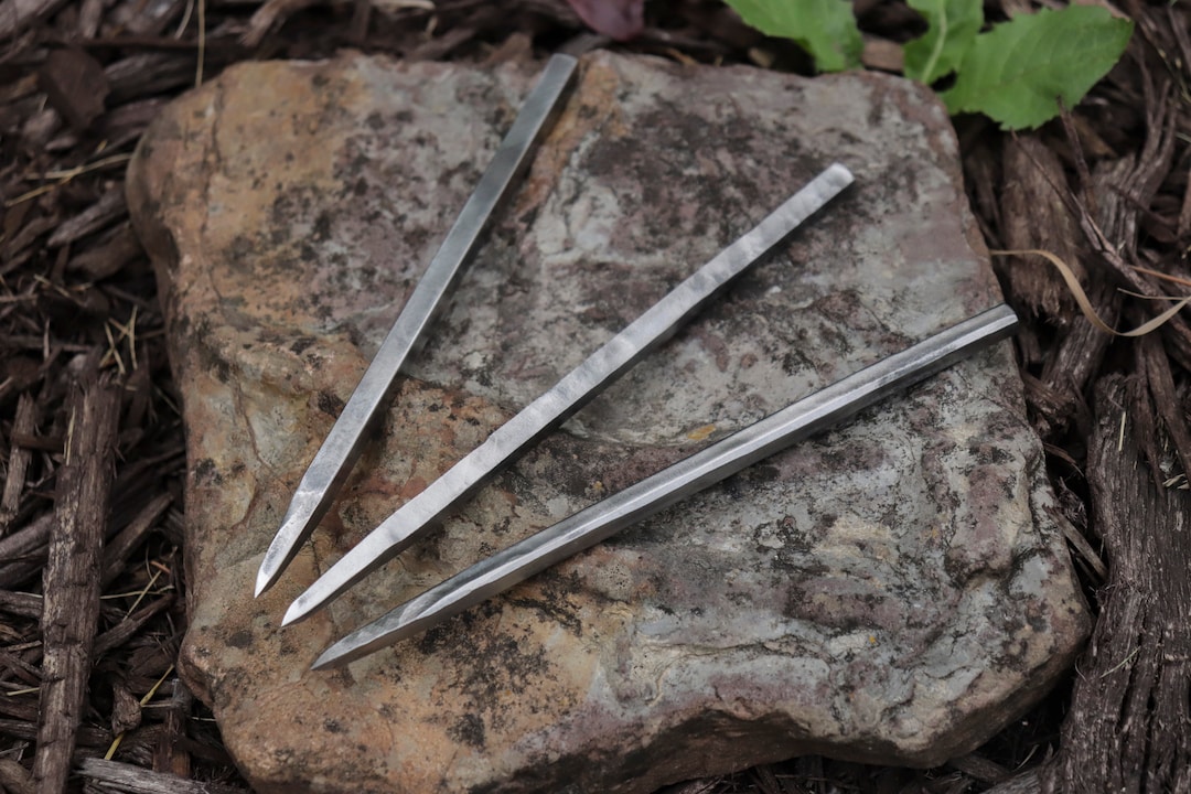 Hand Forged Steel Ninja Samurai Minmalist Styled Yard Target Throwing ...