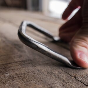 Hand Forged Rustic Farmhouse Bent Steel Tray Handles / Drawer Pulls ...