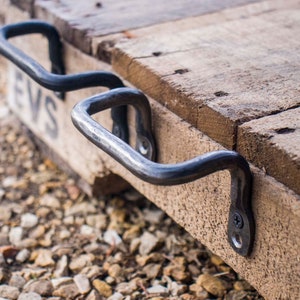 Hand Forged Heavy Duty Side Mount / Under Mount / Small Wall Rack Bent ...