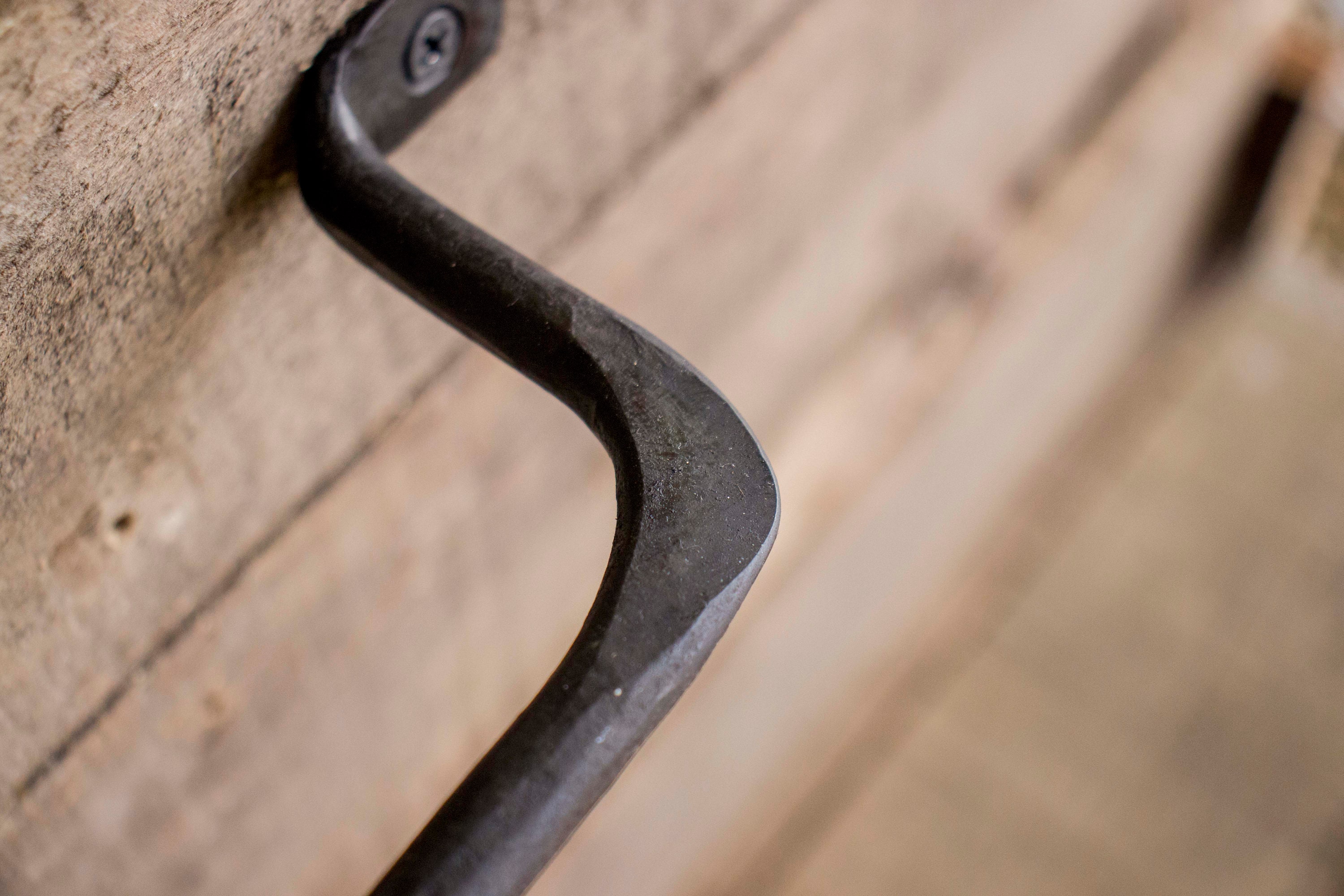 Hand Forged Towel / Cloth Rack Hammered Farmhouse Cabin - Etsy
