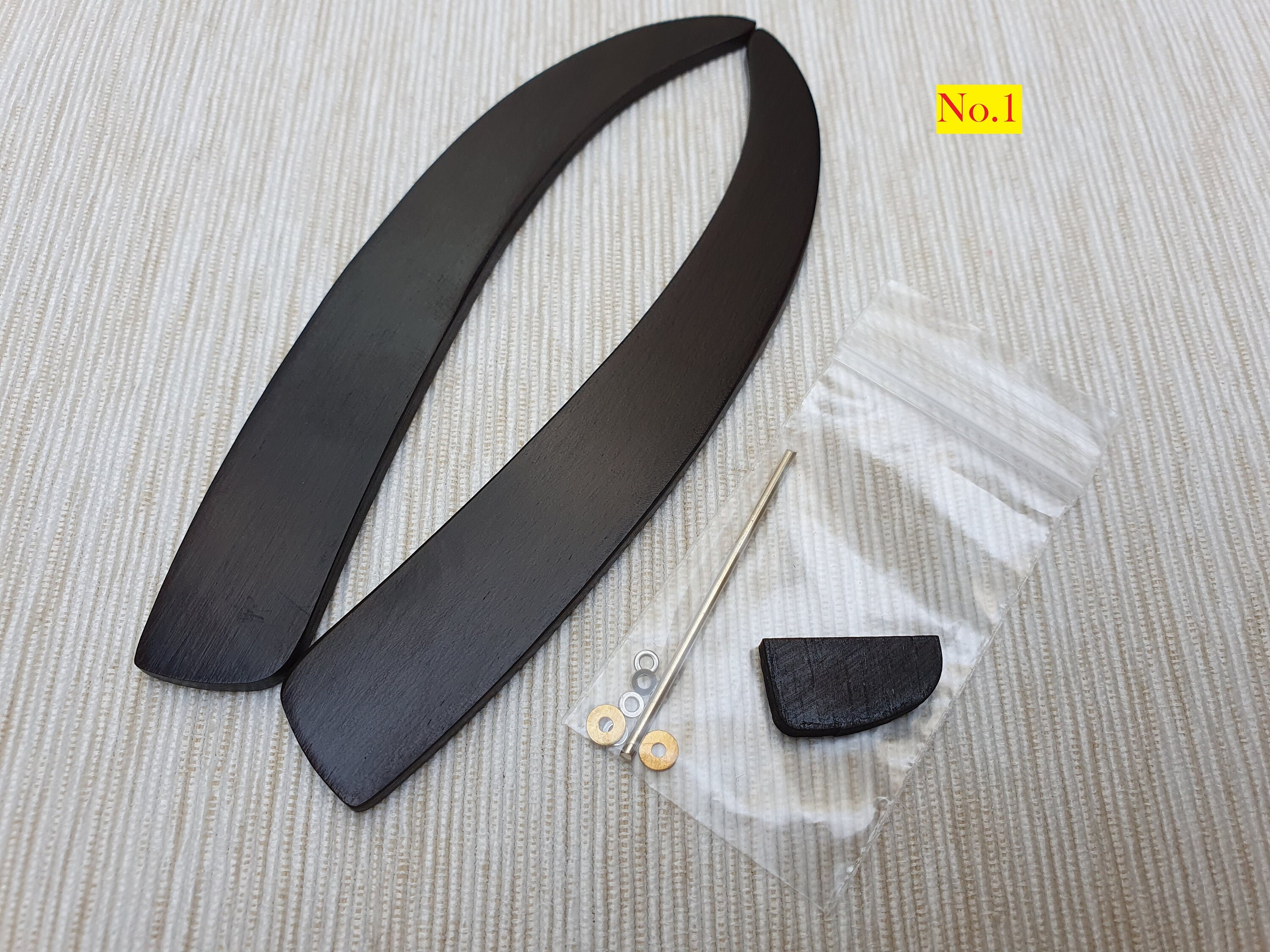 Straight Razor Scales From Ebony Wood Pins +washers 5/8th 6/8 7/8th DIY ...