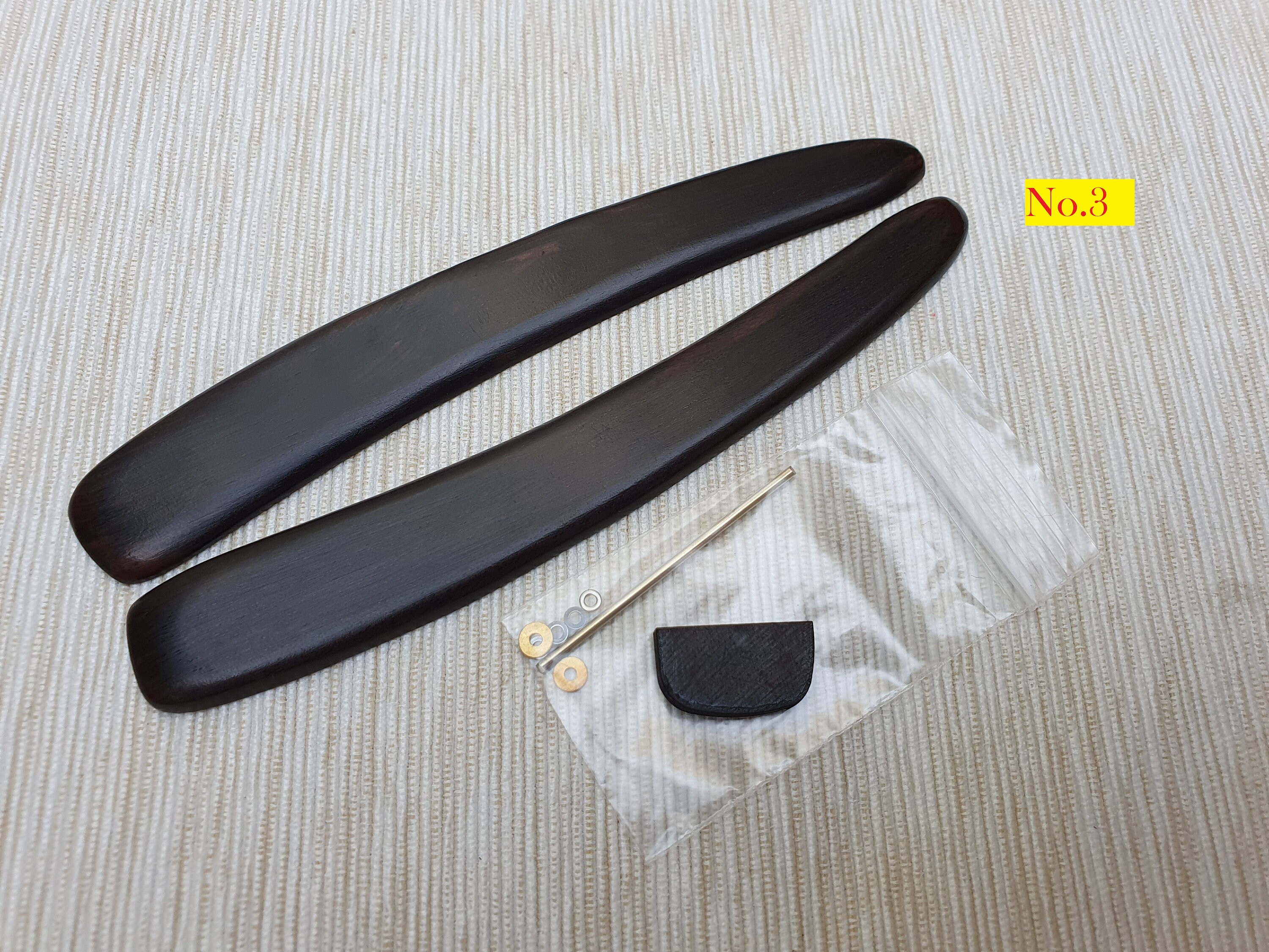 Straight Razor Scales From Ebony Wood Pins +washers 5/8th 6/8 7/8th DIY ...