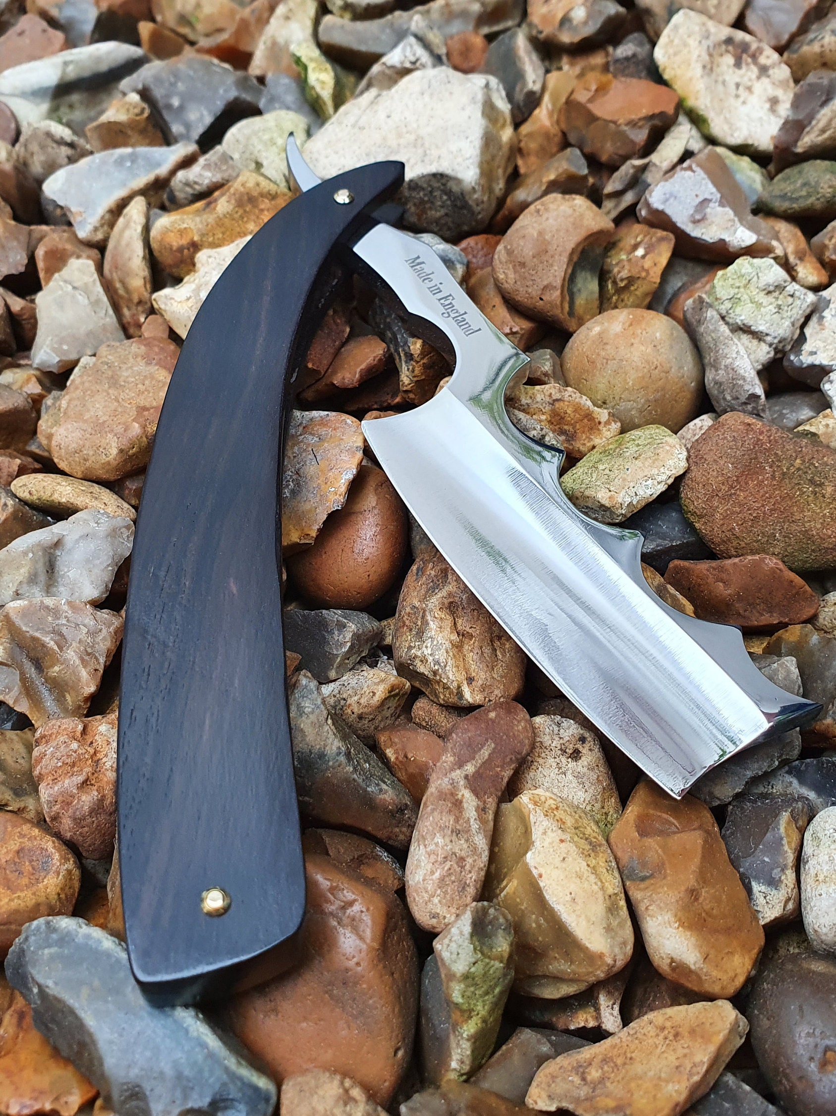 Straight Razor by Windrose 6/8th Viking VK1 Smile Ebony Handle | Etsy