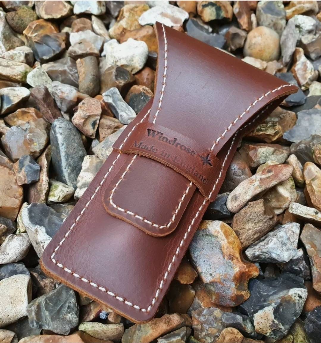 Leather Safety Razor Protective/Travel Case by Windrose 100% | Etsy