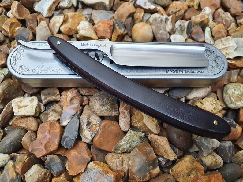 Straight Razor by Windrose 6/8th Barbers Notch Ebony Handle - Etsy UK