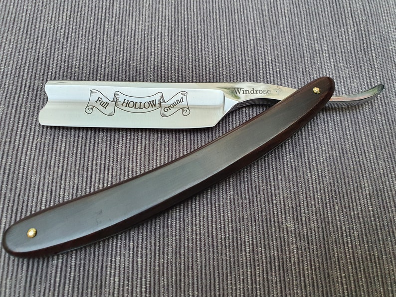 Straight Razor by Windrose 6/8th Barbers Notch Ebony Handle - Etsy UK