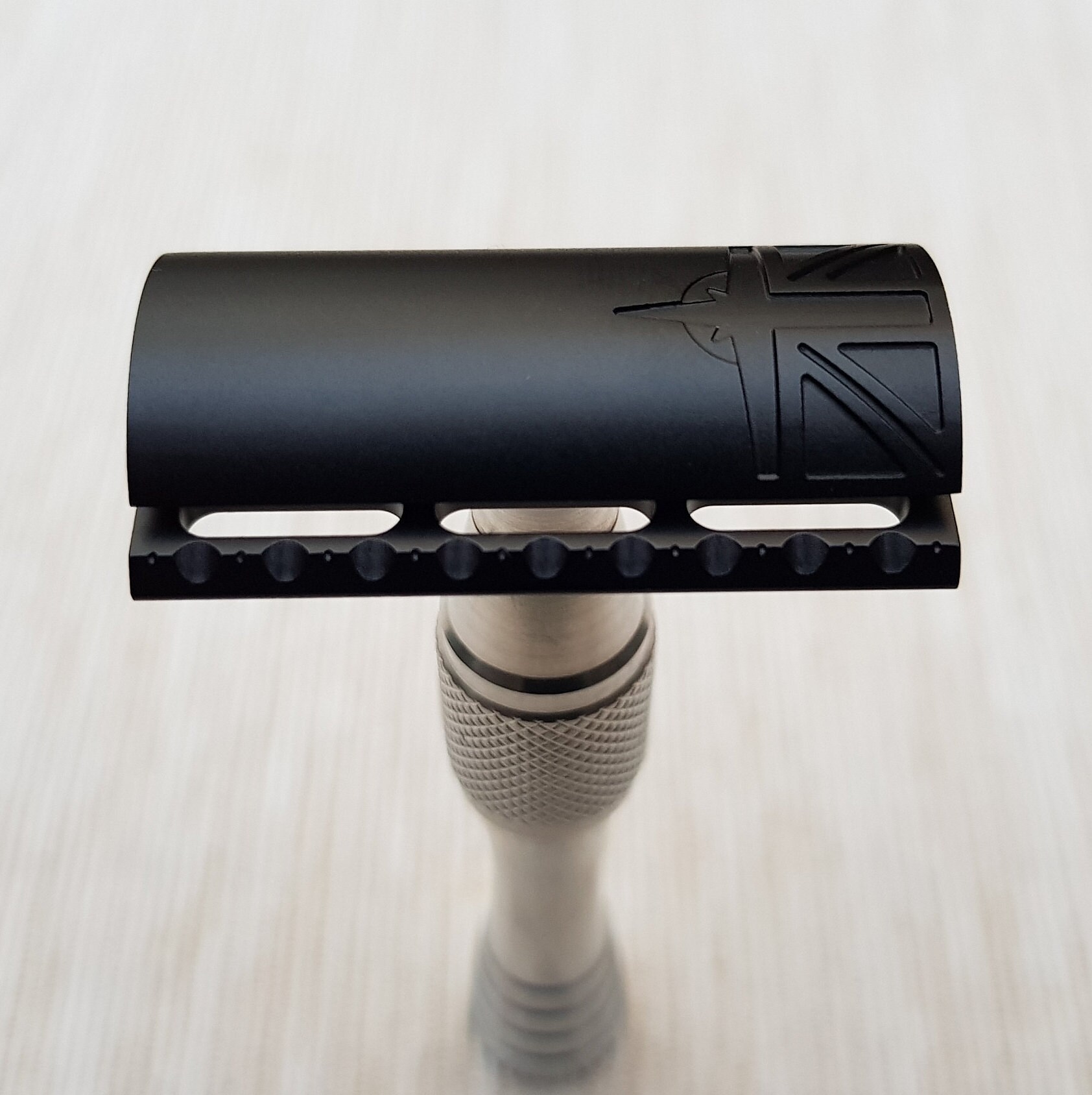 Windrose Open/closed Comb, Slant Safety Razor Heads Only! Matt Black ...