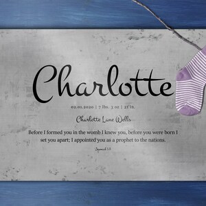 Child's Name Sign, Christian Art for Kids, New Baby Gift, Personalized ...