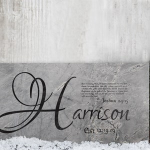 Personalized Family Name Sign, Wedding Gift With Scripture, Christian ...