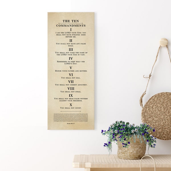 Ten Commandments Wall Art - Etsy