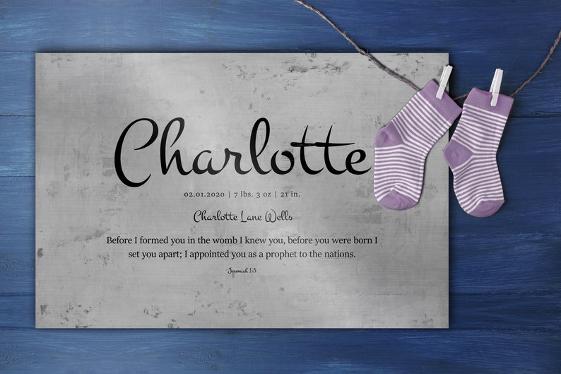 Child's Name Sign, Christian Art for Kids, New Baby Gift, Personalized ...