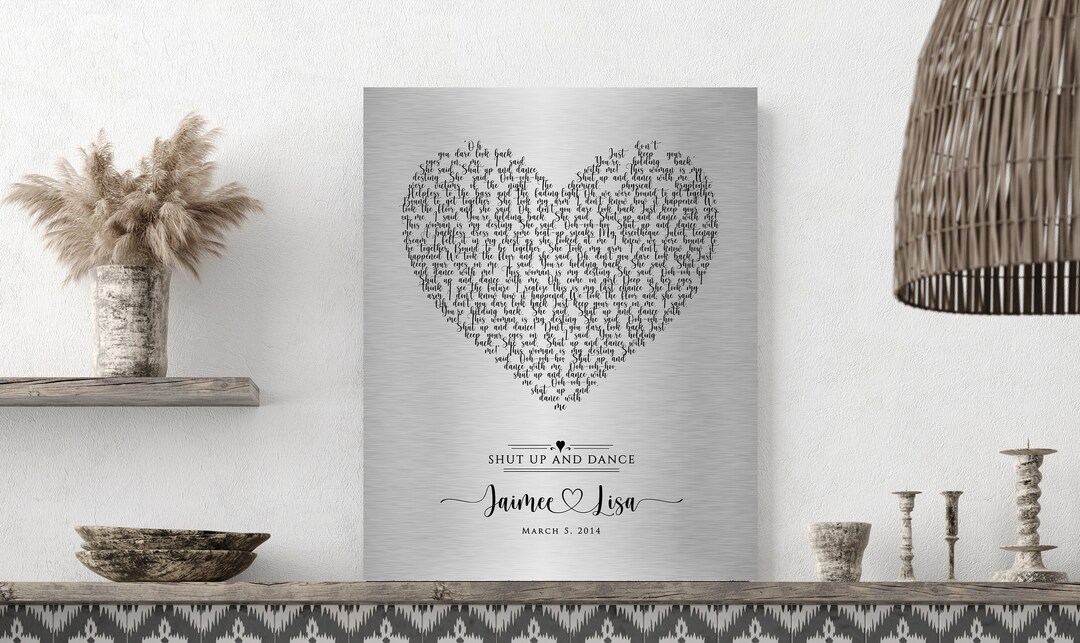 Custom Wedding Song Gift, Unique Anniversary Gift for 10th Year, Tin ...