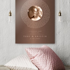 Bronze Vinyl Record Song Art, Bronze Gift, Bronzed Photo, Personalized ...