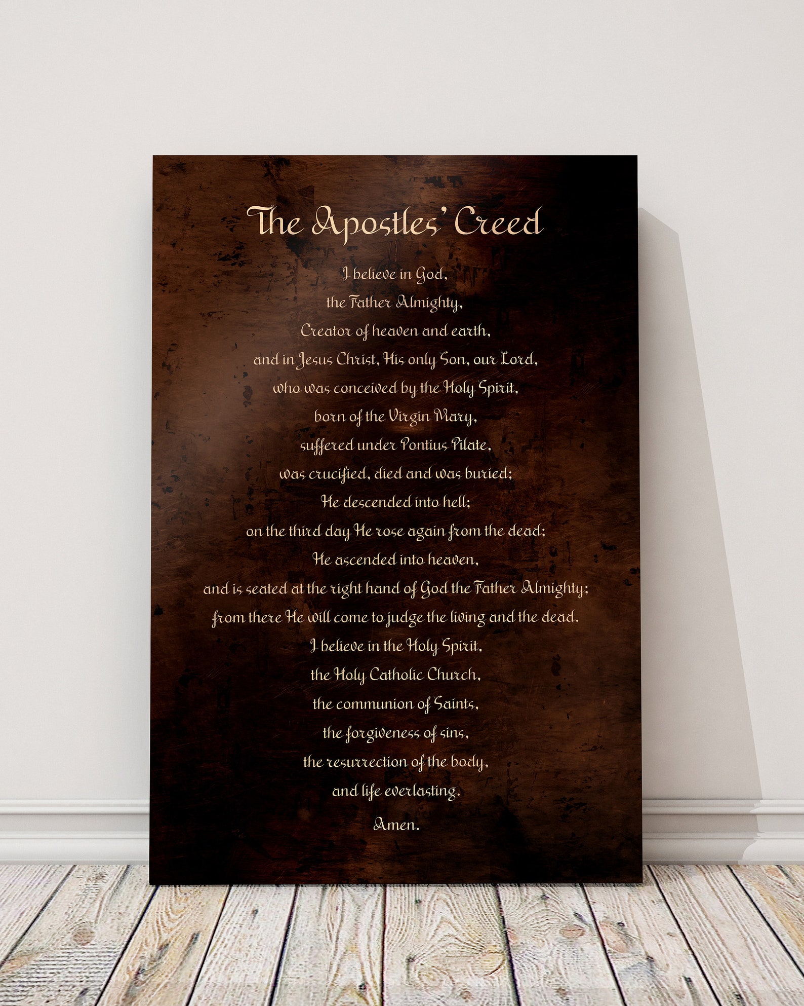 The Apostles' Creed Apostolic Creed Symbol of the - Etsy