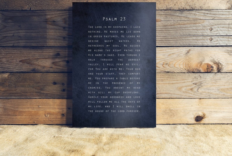 Psalm 23 Gift for Christian Scripture about Peace | Etsy