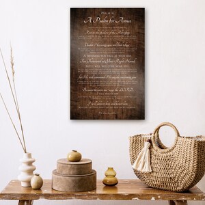 Personalized Psalm 91 Gift, Gift for Wife, 5 Year Anniversary Gift ...