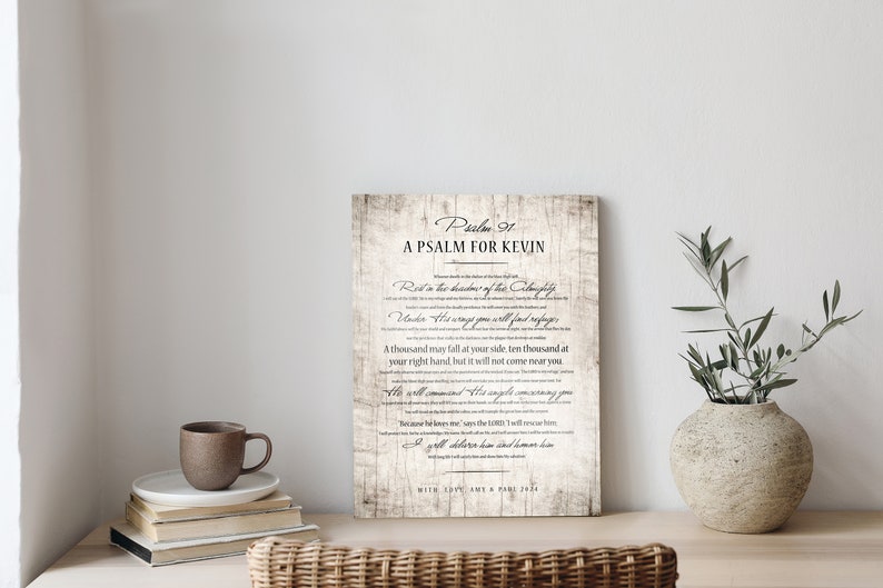Personalized Psalm 91 Plaque: Soldier's Bible Verse Decor - Etsy