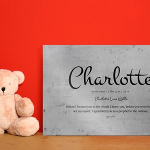 Child's Name Sign, Christian Art for Kids, New Baby Gift, Personalized ...