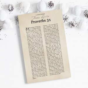 Personalized Proverbs 31 Gift for Her, Scripture Canvas, Christian ...