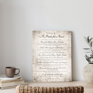 Personalized Psalm 91 Gift, Gift for Wife, 5 Year Anniversary Gift ...