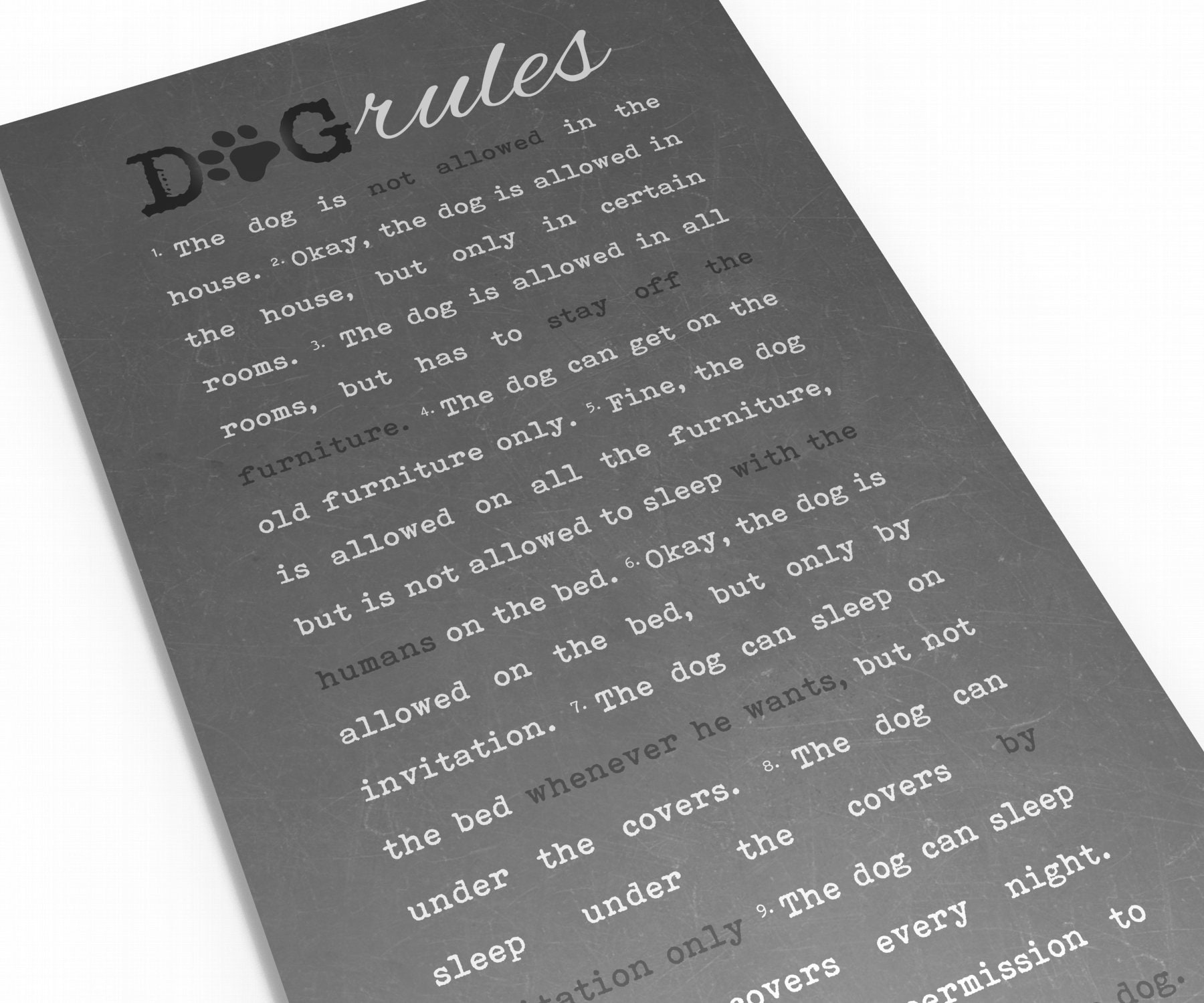 Dog Rules Sign Metal Framed Gift for Pet Dog Dog | Etsy
