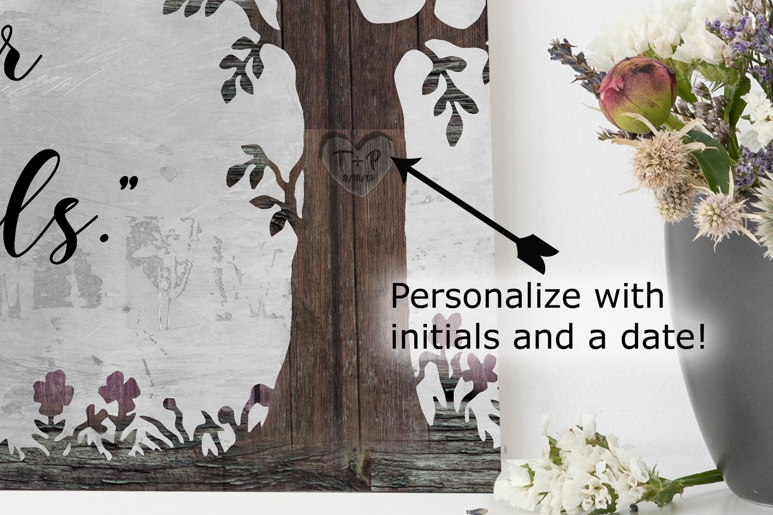 Personalized Wedding Gift Marriage Tree Art With 1 - Etsy