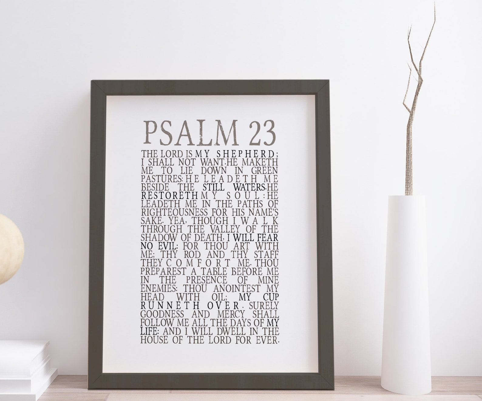 Psalm 23 Poster Framed Scripture Print Bible Verse Print - Etsy UK