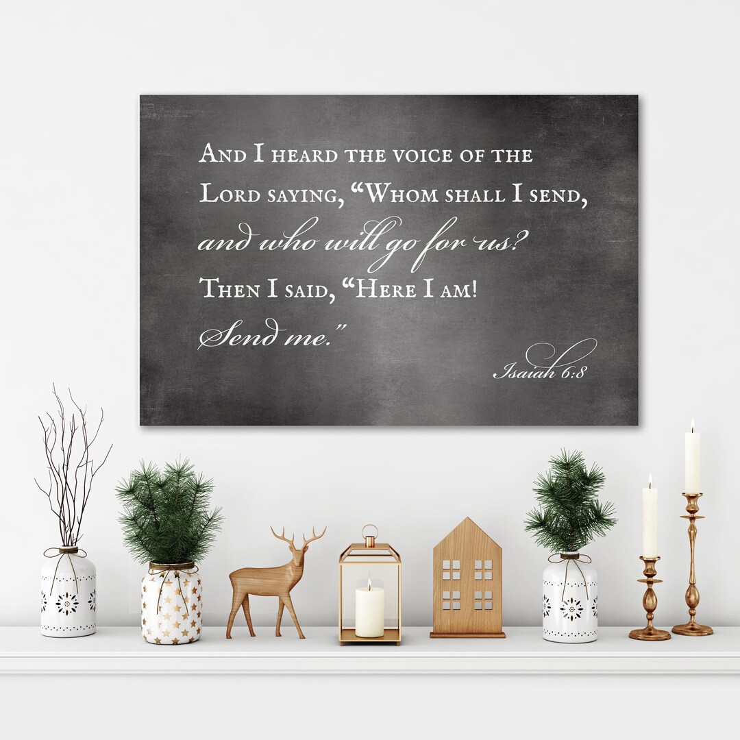 Personalized Isaiah 6:8 Scripture Plaque - Here I Am, Send Me - Bible ...