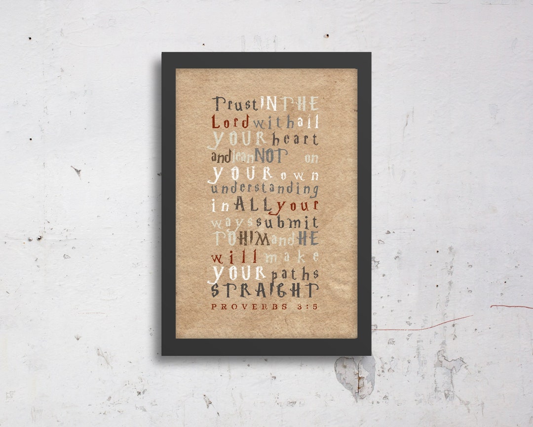 Rustic Scripture Prints for Kids Religious Wall Decor for - Etsy