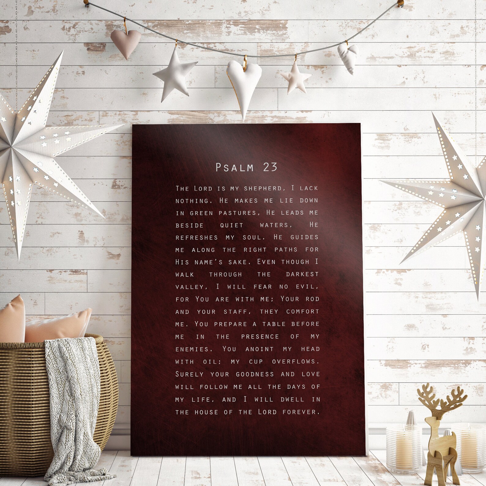 Psalm 23 Gift for Christian Scripture about Peace | Etsy