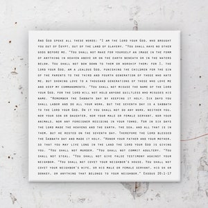 The 10 Commandments, Modern, Scripture, Custom, Wall, Art, Decor, Gift ...