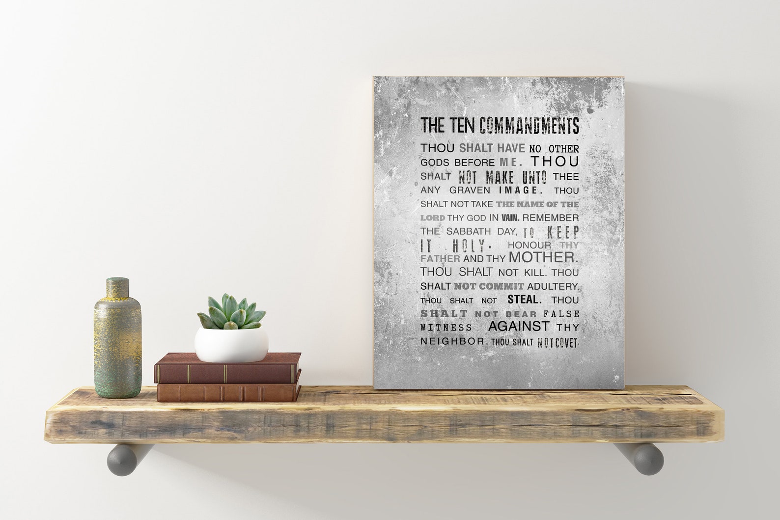 10 Commandments Sign Scripture Sign Religious Wall Decor | Etsy