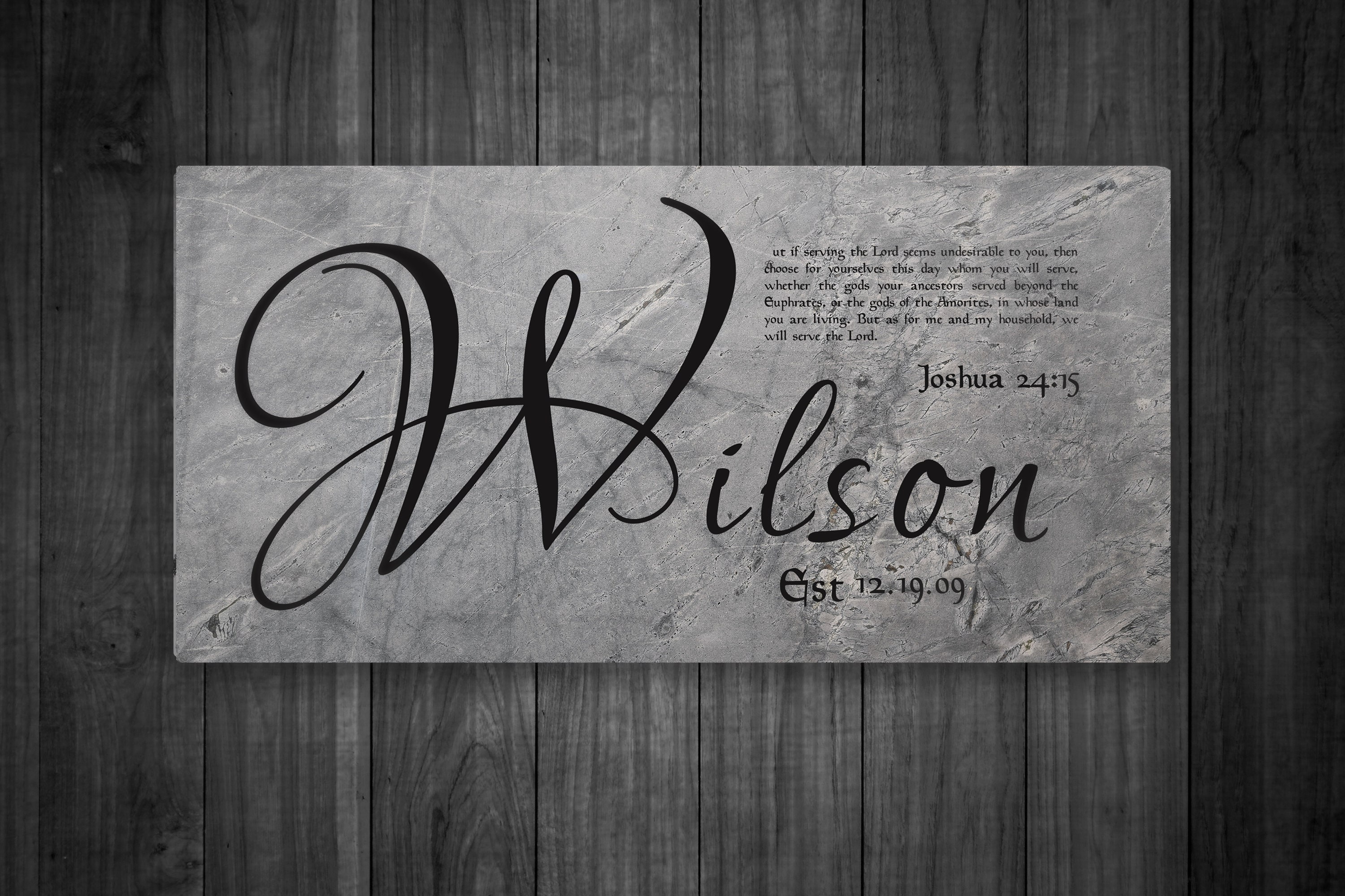 Personalized Family Name Sign Wedding Gift With Scripture - Etsy