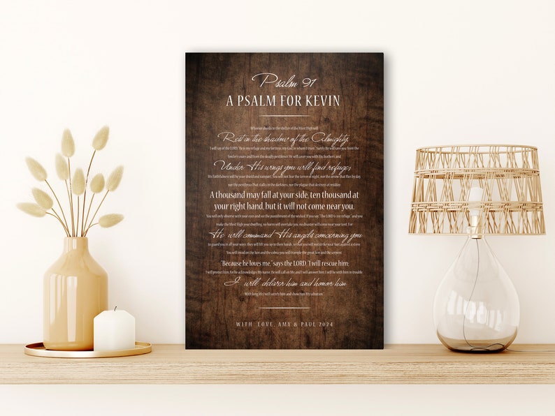 Personalized Psalm 91 Plaque: Soldier's Bible Verse Decor - Etsy