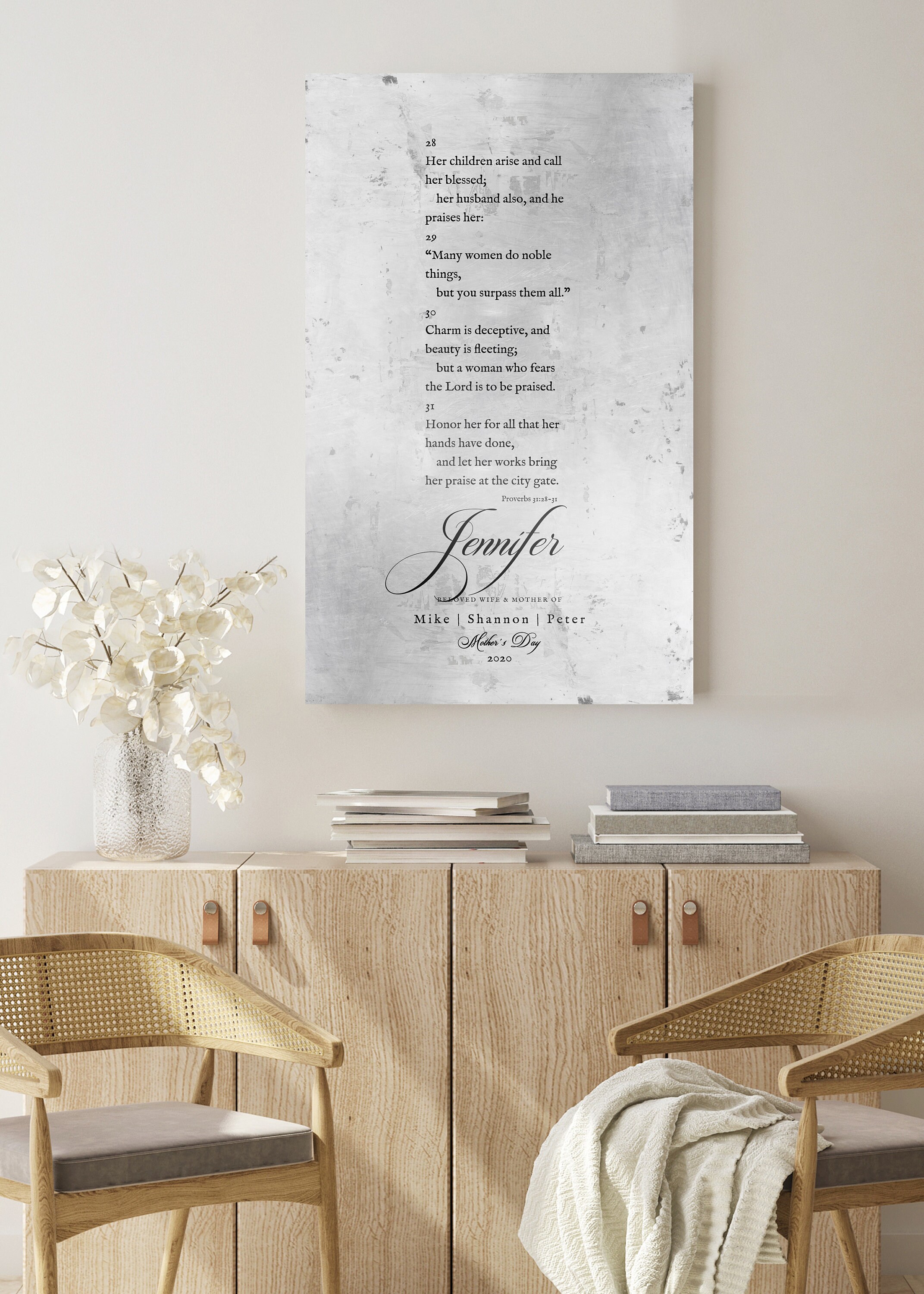 Tin Anniversary Gift for Wife, Proverbs 31, 10 Year Gift for Wife, for ...