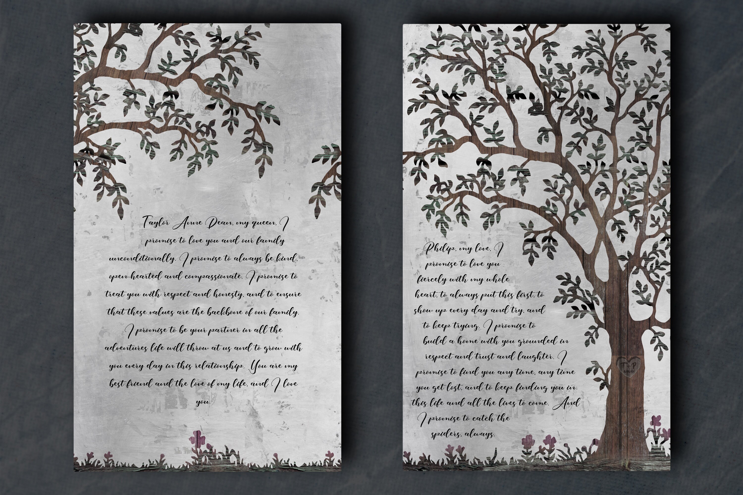 Personalized Wedding Gift Marriage Tree Art With 1 - Etsy